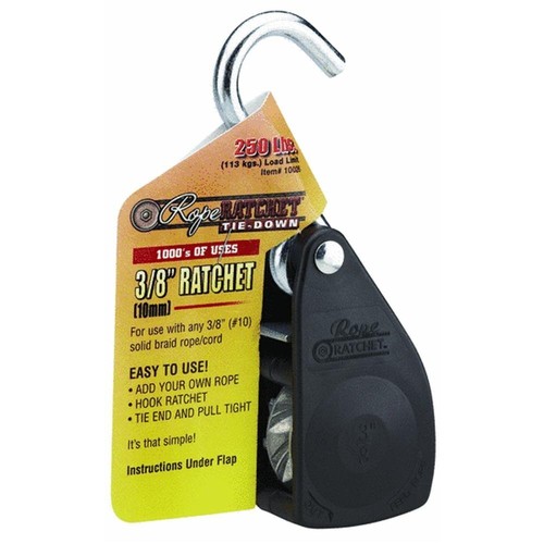 Rope Ratchet 3/8" Heavy-Duty Ratcheting Tie Down Rope Hanger - Powerful ...