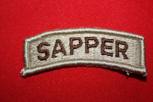 U.S. US CLOTH DESERT SUBDUED SAPPER TAB TAN GULF WAR | eBay