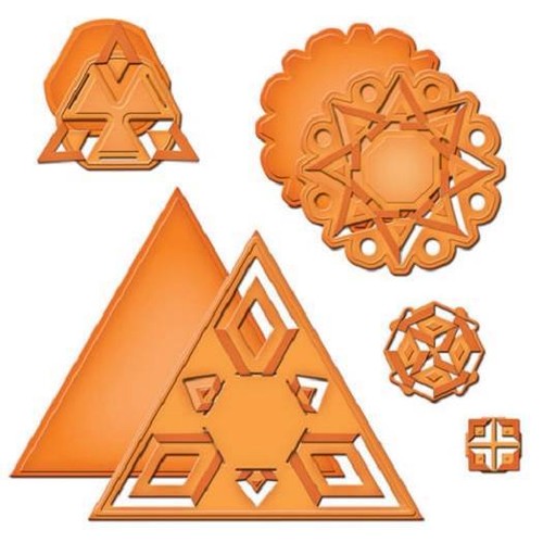 Spellbinders Shapeabilities Triangles Rosettes Medallions 8 Dies S5-170 ...