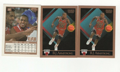 3 count lot 1990/91 Skybox B.J. Armstrong Rookie Cards #37! Chicago ...