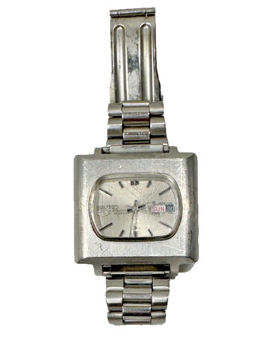 Vintage TV Shape Seiko 5 Automatic 6119-5401 Day/Date Men's Wrist Watch ...