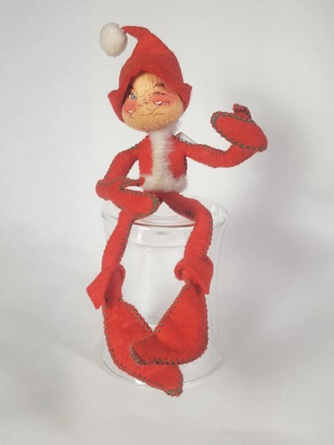 Vintage Annalee winking elf doll collectible 1957 Felt doll shelf ...
