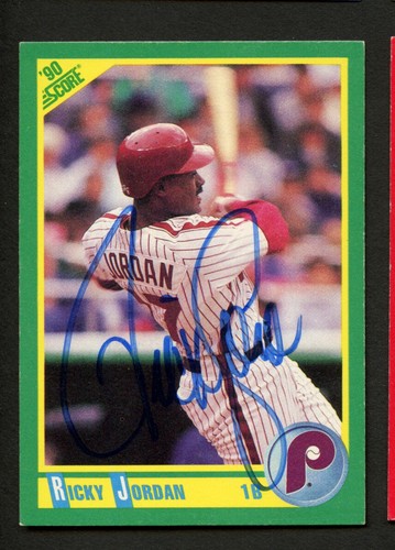 Ricky Jordan #16 signed autograph auto 1990 Score Baseball Trading Card ...