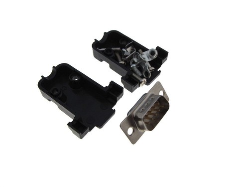 DB9 Male D-Sub connector w/ Two Piece Backshells Hoods | eBay