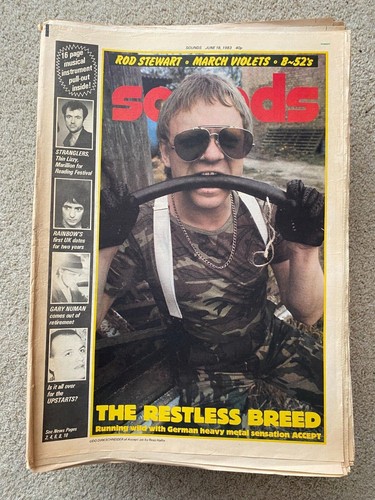 Sounds Music Magazine 18th June 1983 Dee Snider Rod Stewart | eBay