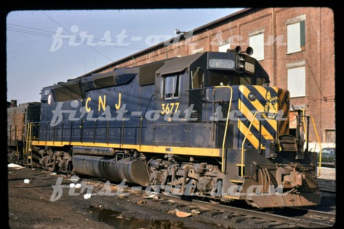 F Original Slide - CNJ Jersey Central 3677 GP40P Elizabethport 1972 | eBay