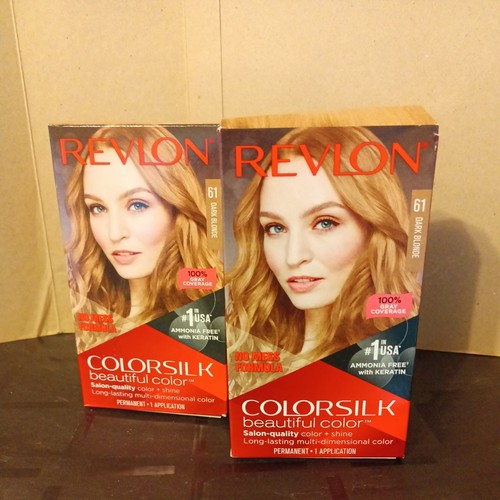 Lot of 2 Revlon Colorsilk No Ammonia Hair Color 61 Dark Blonde With ...