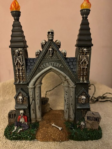 Lemax Halloween Spooky Town Cemetary Gate - New - Rare | eBay