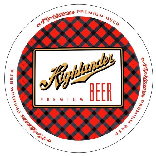 Highlander Beer of Missoula, Montana NEW Sign 28" Dia. Round USA STEEL ...
