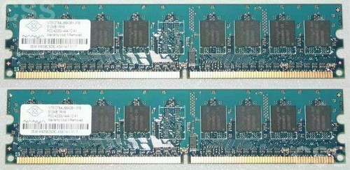 RAM Nanya PC2-4200U 512MB 1RX8 (Two Pieces 1 GB Total) Desktop Computer ...