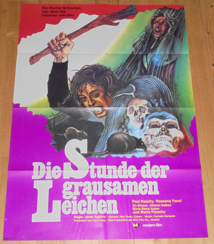 HUNCHBACK OF THE MORGUE - original german 1sh ´74 - PAUL NASCHY spanish ...