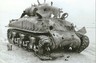 WW II - Usa Photo -- Knock Out Sherman Tank - Shell Hole In Side | eBay