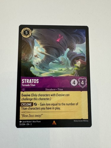 Disney Lorcana Into the Inklands - 55/204 Stratos Tornado Titan -Rare ...