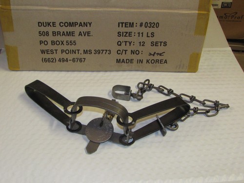 1 Duke #11 Long Spring Foothold Traps Mink Muskrat Gopher Trap coon0320 ...