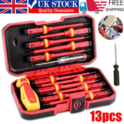 13x Insulated Electrician Screwdriver Set Pozi Philips Flat Torx ...