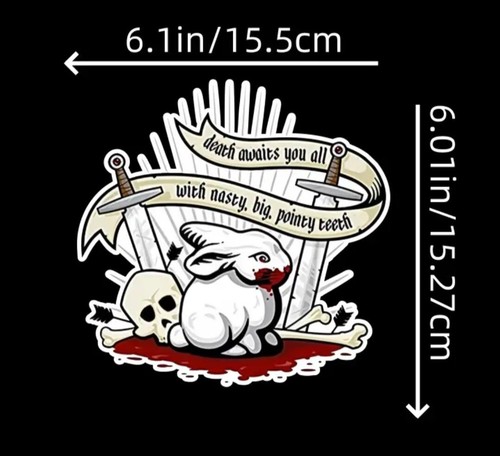 Monty Python Holy Grail Killer Rabbit Sticker | eBay