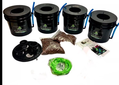 3.5G DWC 4pack Kit W/ Propagation Lid. . No Air Pumps/Stones/rockeool ...
