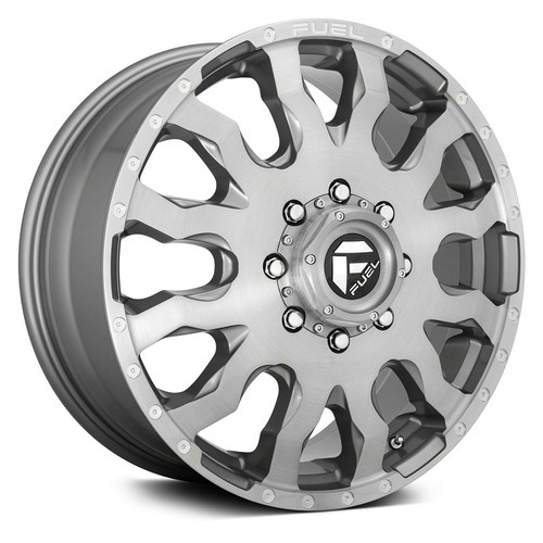 FUEL Blitz D693 Dually Front 20X8.25 8X165.1 Offset 105 Platinum ...
