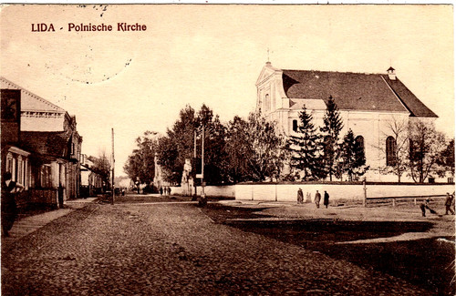 Postcard Lida Polish Church Russia Belarus Poland 1916 Field Post 69 ...
