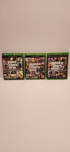 Grand Theft Auto Video Game Bundle CIB Xbox One GTA IV GTA V GTA San ...