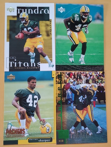4 DIFFERENT 1997-98 UD Shopko Darren Sharper ROOKIE CARDS - Green Bay ...