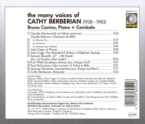 CATHY BERBERIAN MAGNIFICATHY: THE MANY VOICES OF CATHY BERBERIAN NEW CD ...