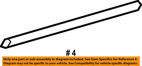 68163-35041 Toyota Weatherstrip, rear door glass, outer rh 6816335041 ...