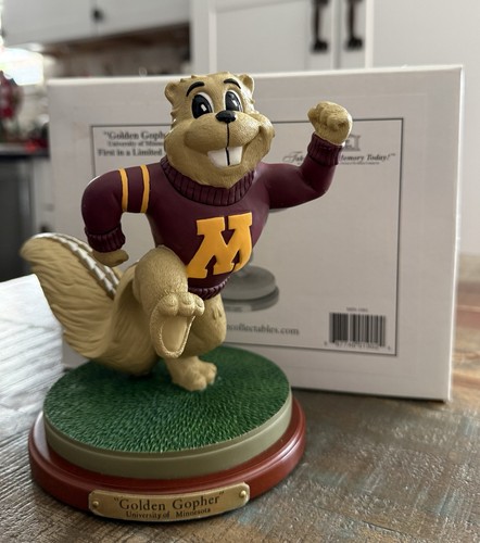 GOLDY GOPHER Minnesota Gophers BIG10 Mascot Figurine LE Memory Company ...