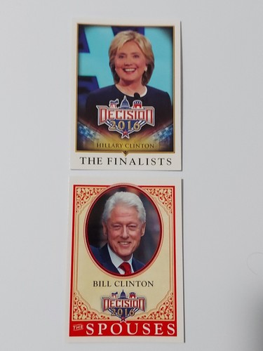 Hillary Bill Clinton Decision 2016 Lot of 2 Cards finalists spouses ...