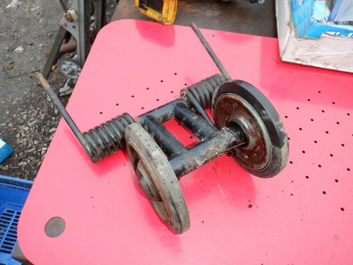 1973 MERCURY 440 MAX snowmobile parts: 2 WHEELS w SPRINGS | eBay
