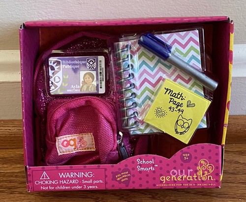 Our Generation School Smarts With Backpack & Accessory Set For 18" Doll ...