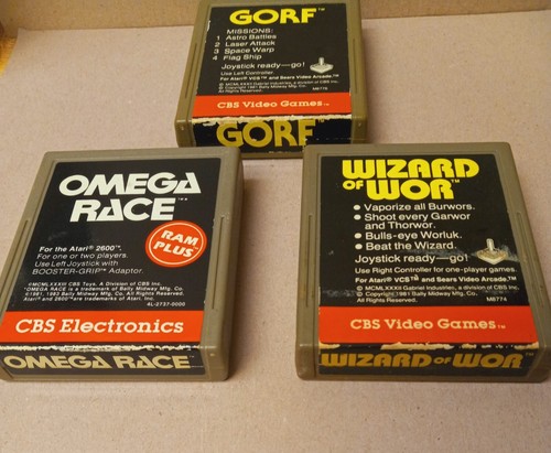 Lot Of 3 Atari 2600 CBS Games Wizard Of Wor Omega Race Gorf | eBay