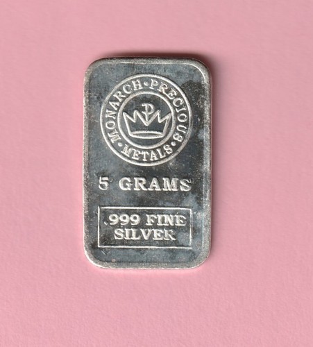 Monarch Precious Metals - 5 grams .999 Fine Silver bullion Bar MPM | eBay