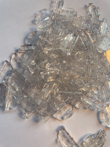 LEGO- NEW-#1748-KTRANS CLEAR-TILE ROUND 1 X 2 HALF-5- PIECES | eBay