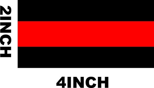 US MADE Reflective Thin red Line Sticker Decal Firefighter Support FOP ...