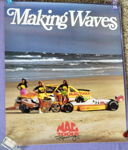 1991 MAC Tools Calendar Poster Making Waves Racing Nascar Formula 1 ...