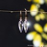 NEW !! SOLID GOLD 18K or 14K Icy Quartz Acorn Designer Earrings Hook ...