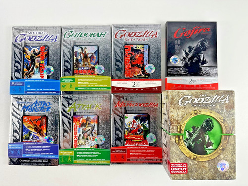 Toho Master Godzilla Collection Hologram & Full Box Rear Graphics 8 DVD ...