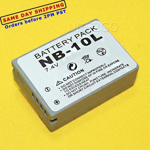 High Power 1360mAh NB-10L Battery fits Canon PowerShot SX60 HS Camera ...