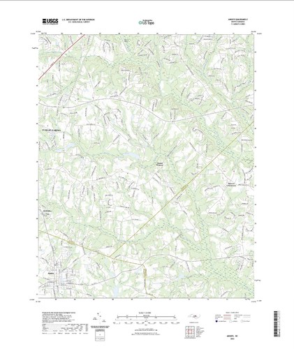 Angier NC Topographic Map 2022 USGS – Premium Matte Print – North ...