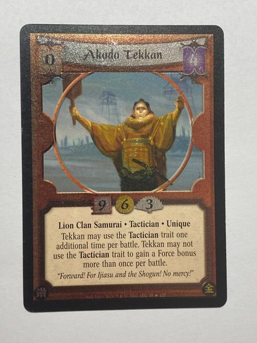 AKODO TEKKAN *FOIL*-LEGEND OF THE FIVE RINGS CCG(L5R)-HEAVEN AND EARTH ...