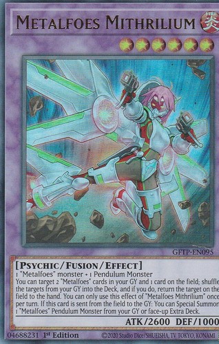 YUGIOH HOLO CARD METALFOES MITHILIUM GFTP-EN095 1ST EDITION | eBay