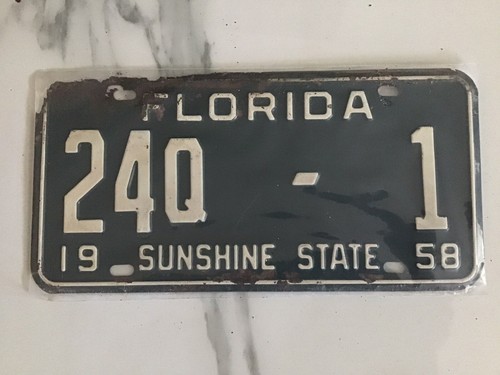Florida License Plate 1958 Saint Lucie 24-1 | eBay