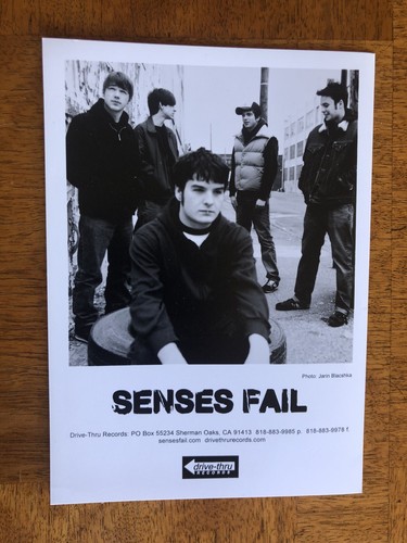 Senses Fail Indie New Jersey Rock Band Very Rare 5X7 Press Photo #2 | eBay