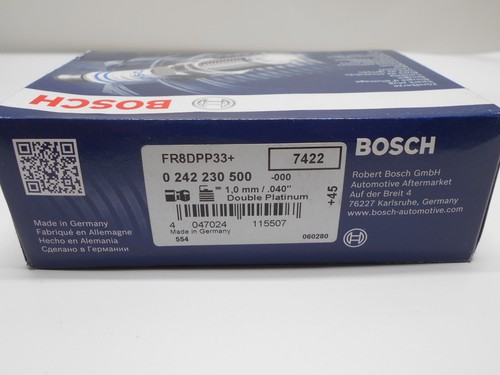 Lot / Box of 10 Spark Plug DOUBLE PLATINUM BOSCH FR8DPP33+ 7422 | eBay
