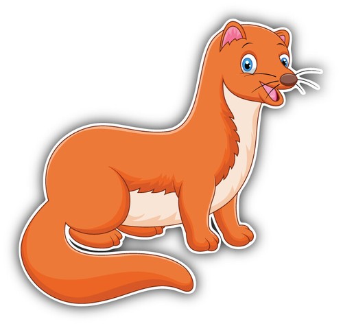 Cute Weasel Animal Car Bumper Sticker Decal - "SIZES" | eBay