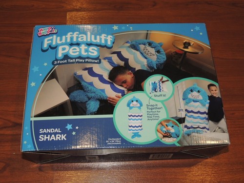 New - Fluffaluff Pets Sandal Shark 3 Foot Tall Play Pillow With Secret ...