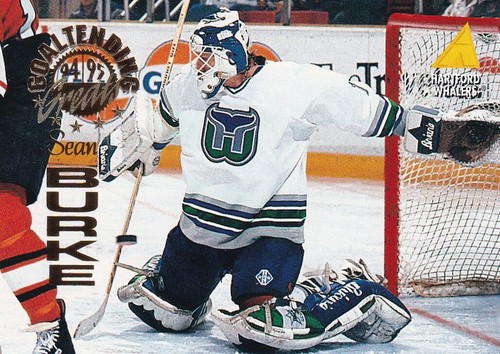 🏒 94-95 PINNACLE GOALTENDING GREATS - SEAN BURKE #GT12 HARTFORD WHALERS ...