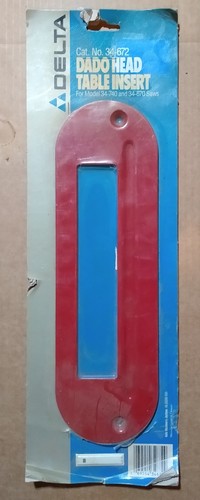 Delta Dado Head Table Saw Insert 34-672 Dado | eBay