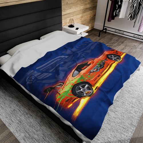 Toyota Supra fast and furious movie car Velveteen Plush Blanket | eBay